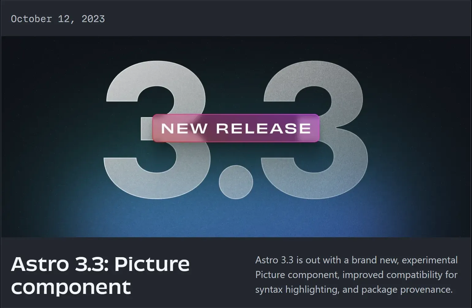 Astro v3.0以降から最新バージョンのv4.5までの変遷 | ねむNote