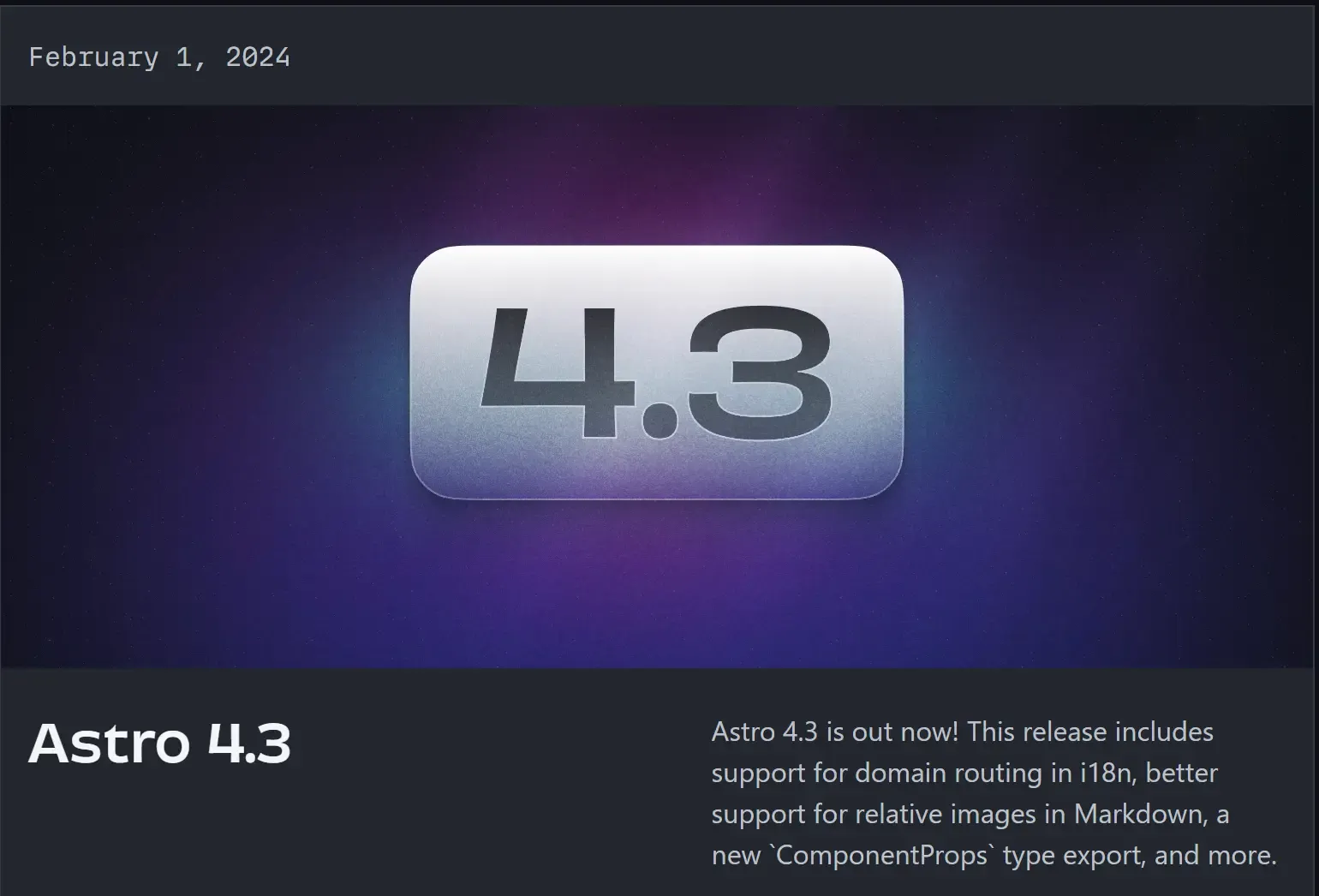 Astro v3.0以降から最新バージョンのv4.5までの変遷 | ねむNote
